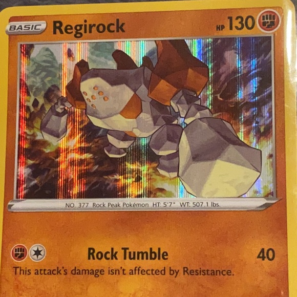 Pokemon | Toys | Rare Holographic Regirock Pokmon Card 8985 | Poshmark